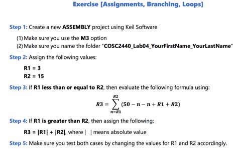 Solved Create A New Assembly Project Using Keil Software