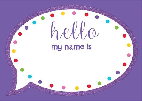 Glitter Hello Name Tags Pk Party City