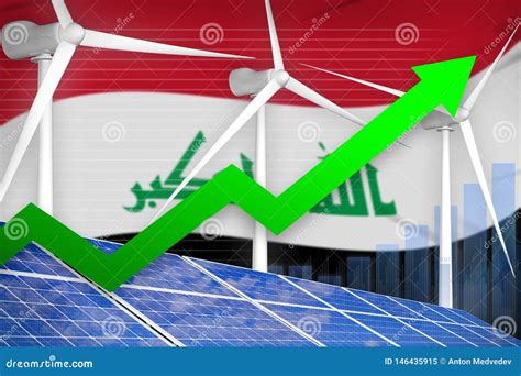 Iraq Solar And Wind Energy Rising Chart Arrow Up Environmental