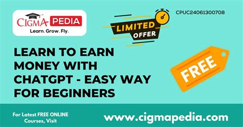 learn to earn money with chatgpt easy way for beginners free udemy