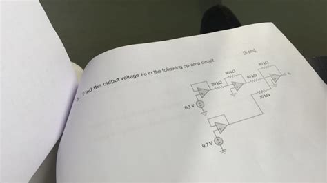 Solved Find The Output Voltage V O In The Following Op Chegg