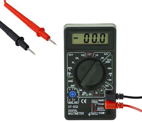 Мультиметр токоизмерительный цифровой тестер электрический Dt 832 с функцией прозвонки цепи