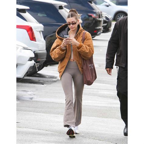Hailey Bieber Made A Case For Flare Leggings In An Unexpected Color