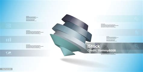 3d 그림 Infographic 템플릿입니다 라운드 국방부 6 색 부분으로 나누어져 있습니다 개체는 비스듬히 파란색 흰색 바탕에