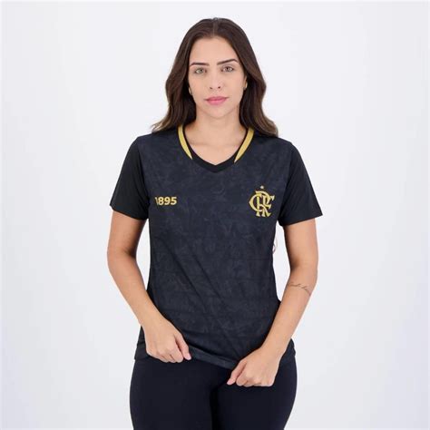Camisa Do Flamengo Braziline Brook Feminina Preta Centauro
