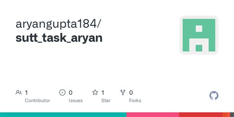 Github Aryangupta184sutttaskaryan