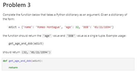 Solved Problem Complete The Function Below That Takes A Chegg