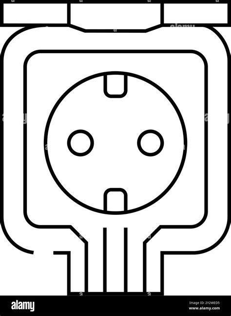 Weatherproof Socket Line Icon Vector Illustration Stock Vector Image And Art Alamy