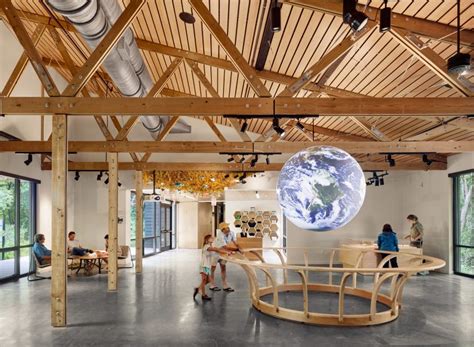 Pine Pavilions Form Marine Education Center In Mississippi By Lake