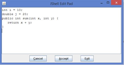 What Are The Different Edit Commands In Jshell In Java 9