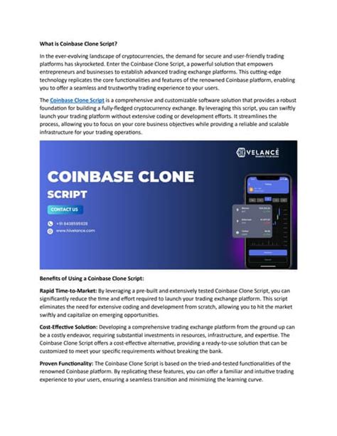 Coinbase Clone Script Pdf