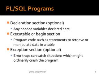 Oracle PLSQL Step By Step Guide PPT