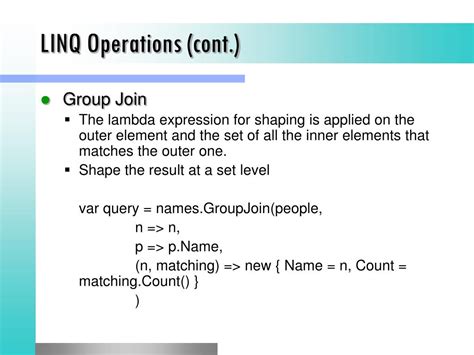 PPT LINQ PowerPoint Presentation Free Download ID