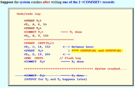 Example 2 Recovery Algorithm For Undoredo Logging Example 2 Recovery Algorithm For Undoredo Logging