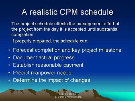 Chapter 3 Requirements Of A Realistic Cpm Schedule