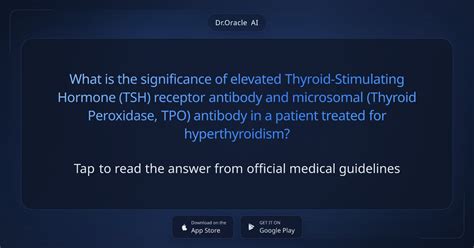 What Is The Significance Of Elevated Thyroid Stimulating Hormone Tsh Receptor Antibody And
