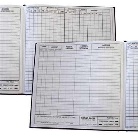 Canadian Professional Pilot Log Book Aircraft Spruce