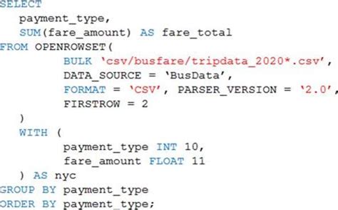 You Are Performing Exploratory Analysis Of Bus Fare Data In An Azure
