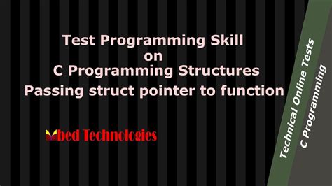 A C Programming Question On Passing A Pointer To Structure As Argument