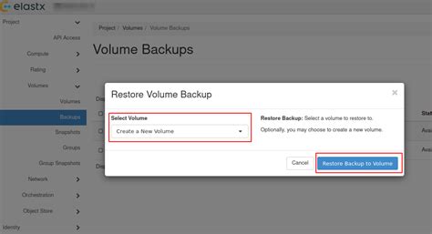 Volume Backup Restore Documentation