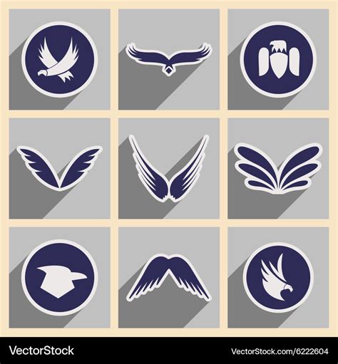 Stylish Assembly Eagle Logo Royalty Free Vector Image