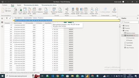 Não é Possível Converter O Valor R 250 Do Tipo Text Para O Tipo
