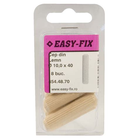 Diblu Din Lemn Easy Fix 4544870 10 X 40 Mm Set 8 Bucati Dedeman