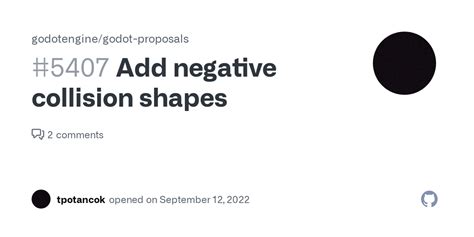 Add Negative Collision Shapes · Issue 5407 · Godotenginegodot