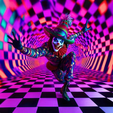 Dmt Jester Hyperspace Tunnel Poster Dmt Art Trippy Psychedelic Poster Etsy