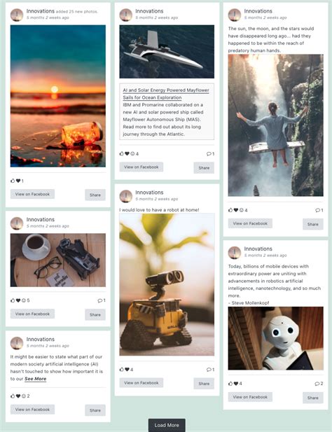 Easy Social Feed Social Photos Gallery Post Feed Like Box