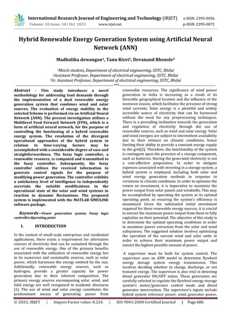hybrid renewable energy generation system using artificial neural