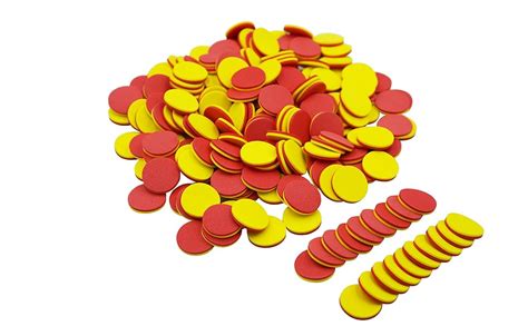 Dnb 2 Color Foam Counters 1 Inch Red Yellow Double Sided