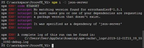 No Matching Version Found For Errorhandler151 · Issue 24 · Expressjserrorhandler · Github