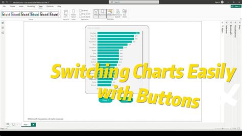 How To Switch Between Two Different Charts In Power Bi Youtube