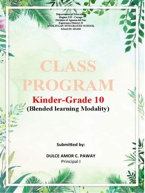 Blended Learning Modality Anolingan Integrated School Implements