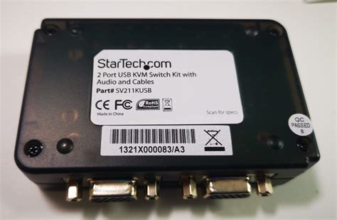 StarTech Port USB KVM Switch Kit With Audio And Cables