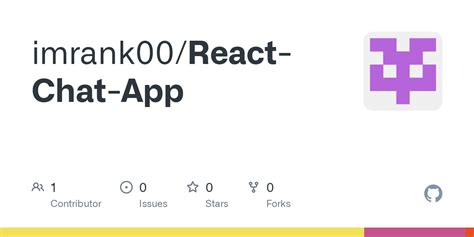 GitHub Imrank React Chat App