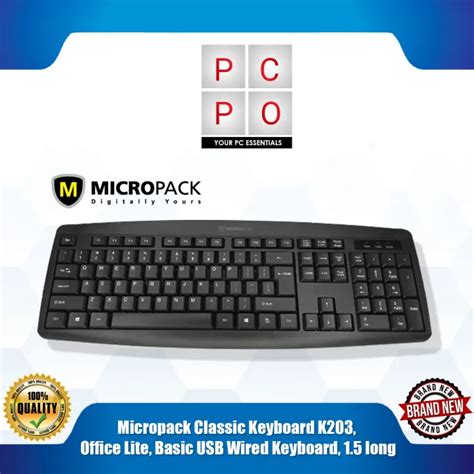 Micropack K 203 Classic Keyboard Office Lite Basic Usb Wired