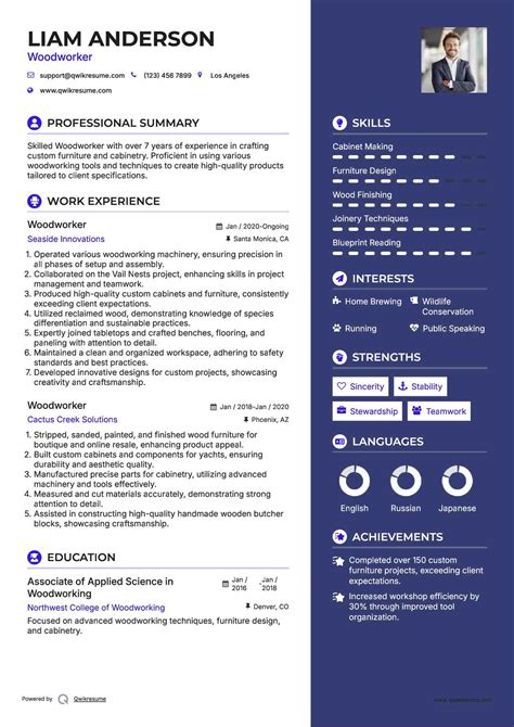 10 Woodworker Resume Samples And Templates For 2026