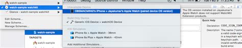 Objective C Ios Watchkit App Not Able To Install Into Iwatch Using
