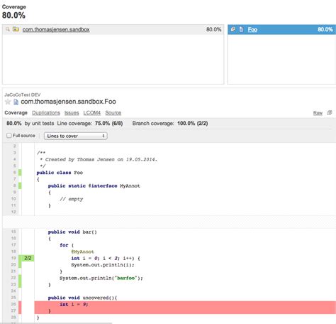 java sonarqube does not display detailed report per file for fully