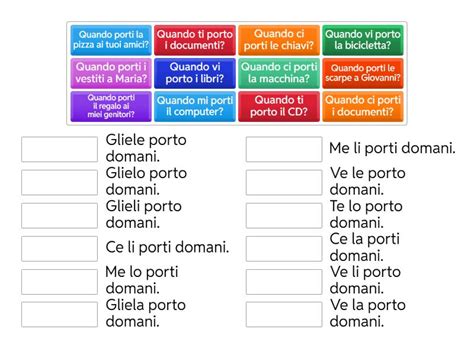 Pronomi Combinati Match Up
