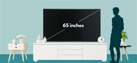 ابعاد تلويزيون ٦٥ اینچ چقدر است؟