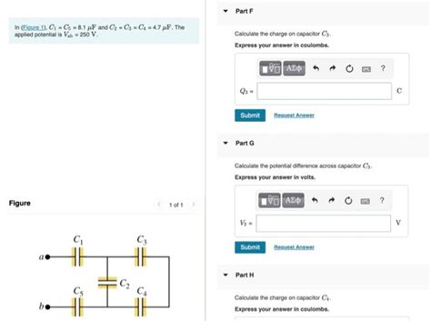 solved in eigure 1 c1 c5 8 1μf and c2 c3 c4 part a
