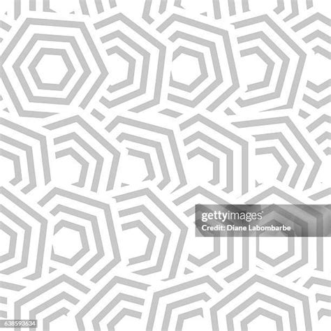 Seamless Geometric Background Pattern Monochrome Gray With Hexagonal Shapes High Res Vector