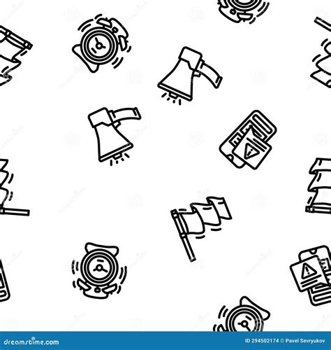 Alert Caution Error Danger Vector Seamless Pattern Stock Vector Illustration Of Important