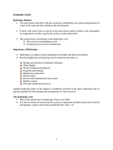 Lecture Notes 1 Pdf Hydrology Precipitation