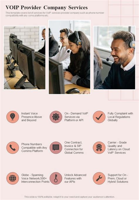 Voip Provider Company Services Voip Request Proposal One Pager Sample Example Document Ppt Example