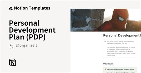 Personal Development Plan Pdp Template Notion Marketplace
