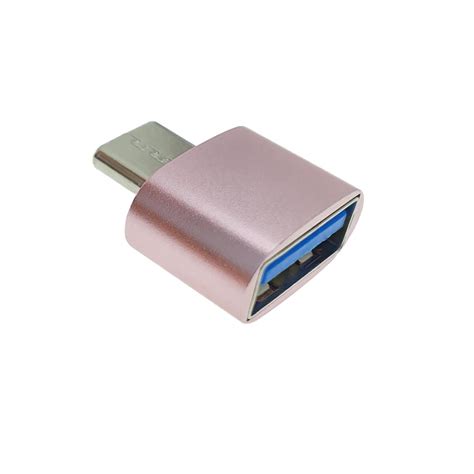 Адаптер Otg Usb 2 0 женски към Usb тип C мъжки алуминиев корпус захранване и трансфер на данни